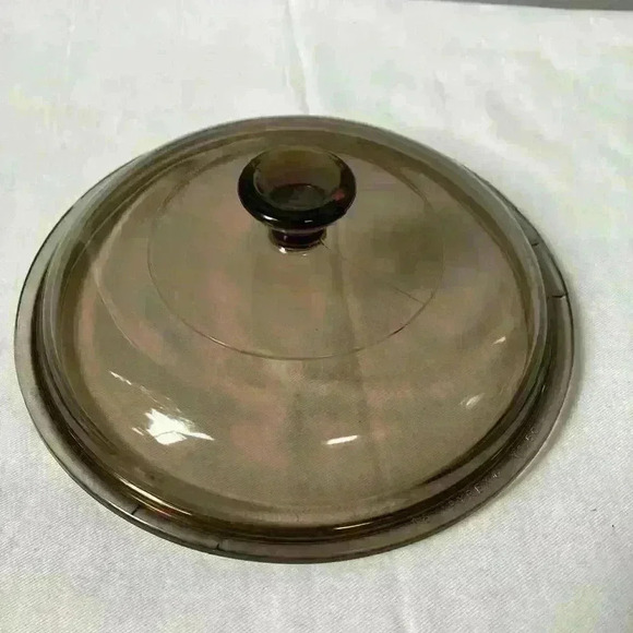 Pyrex | Kitchen | Pyrex Corningware Visions V5c Round Lid Brown Amber ...